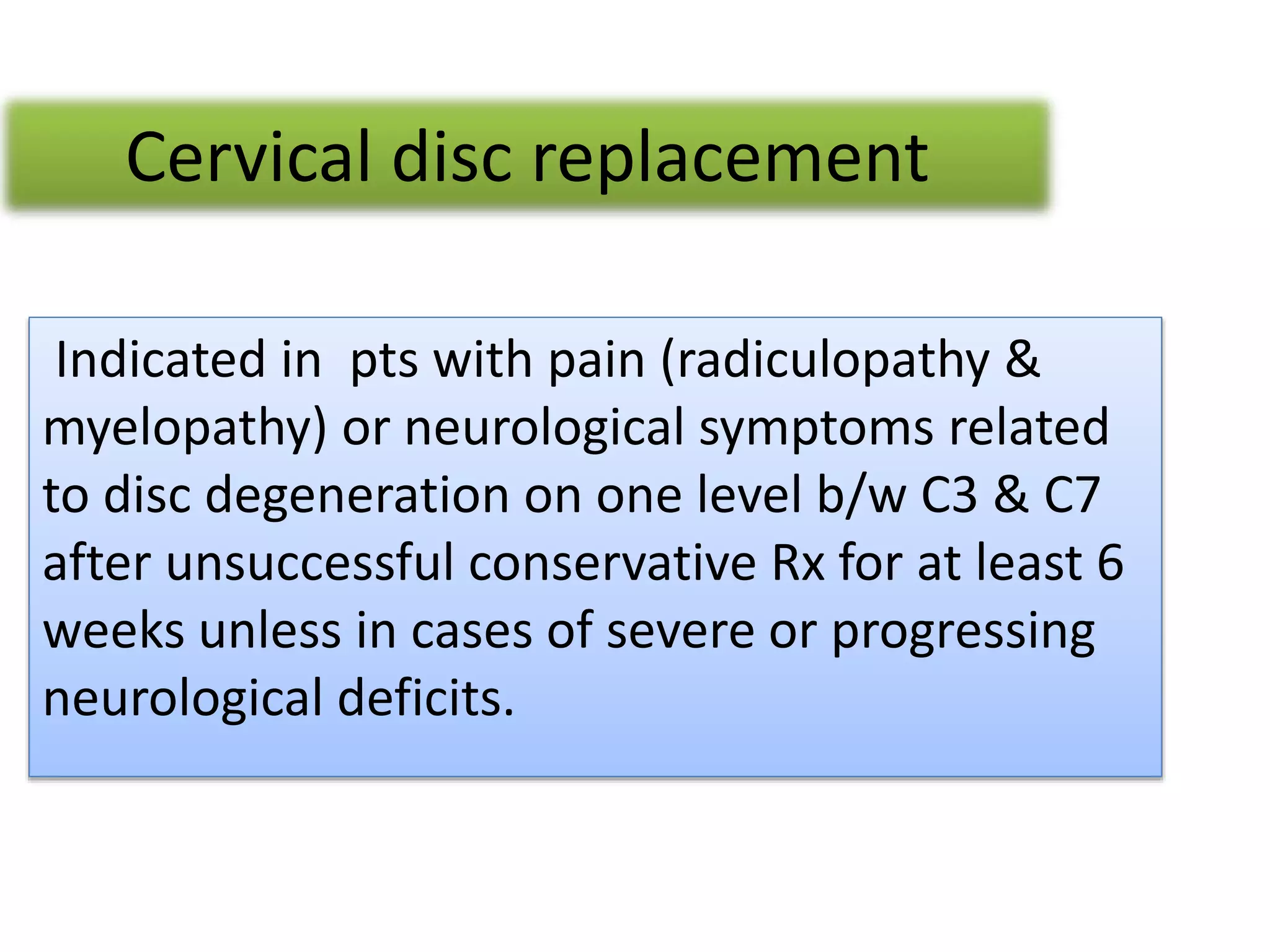 Artificial disc replacement vs ACDF | PPTX