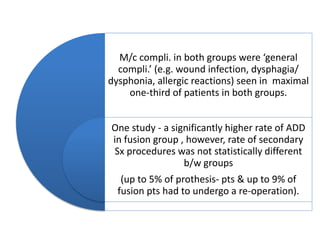 Artificial disc replacement vs ACDF | PPTX
