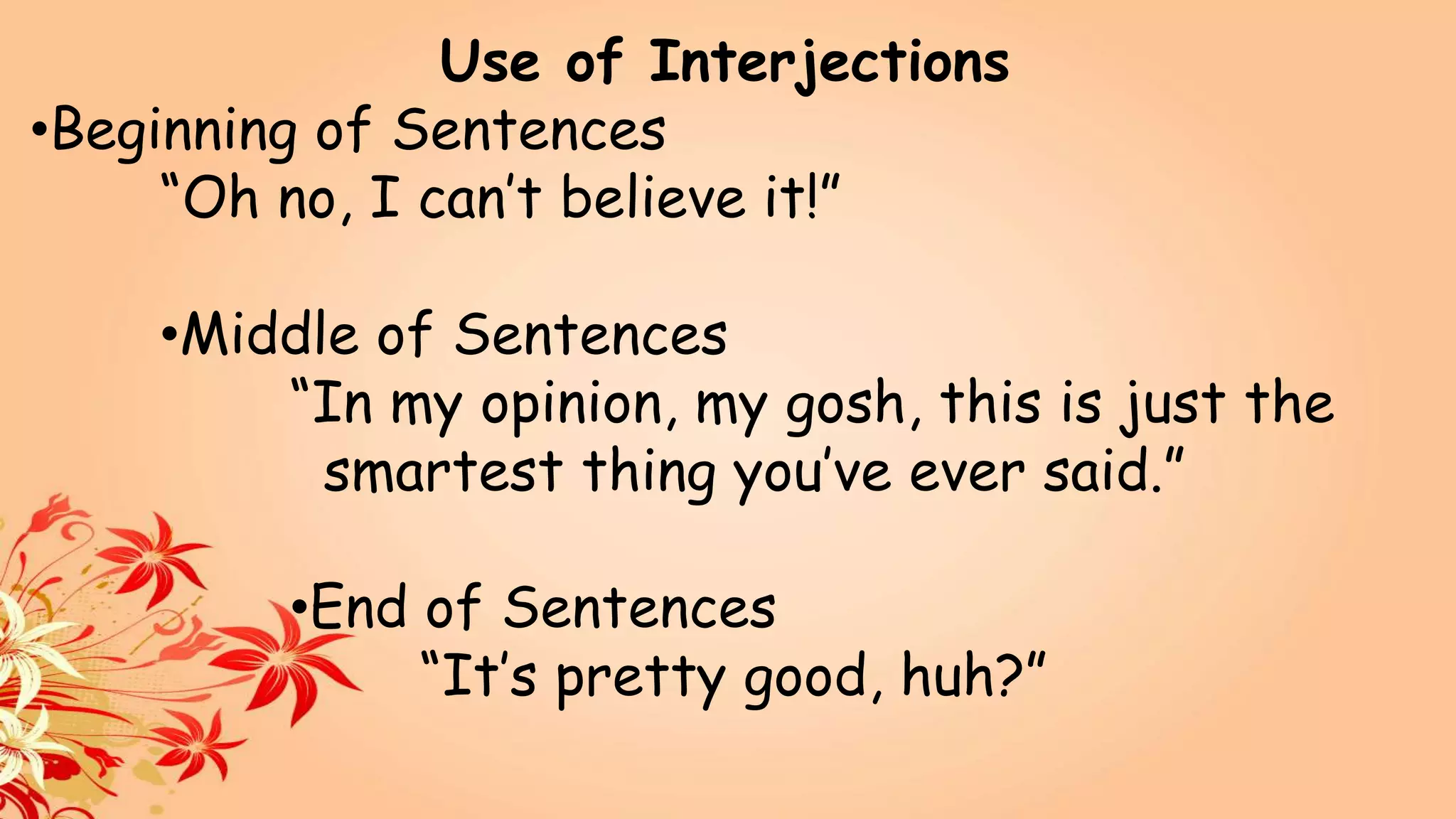 Interjections | PPTX