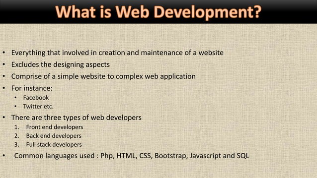 Web development | PPT