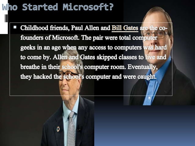 A Short History of Microsoft | PPTX | Computing | Technology & Computing