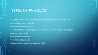 PHOTOVOLTAIC ENERGY THE ULTIMATE GREEN POWER DESTINY | PPT