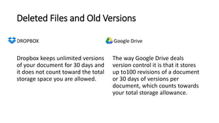 google drive vs dropbox | PPT