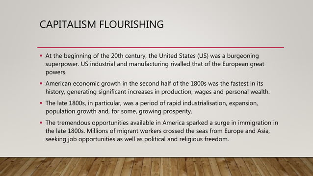 Capitalism in the US 1900 - 1940 | PPTX | Commodities | Economy