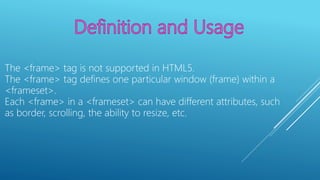 Presentation1 | PPTX | Web Design and HTML | Internet