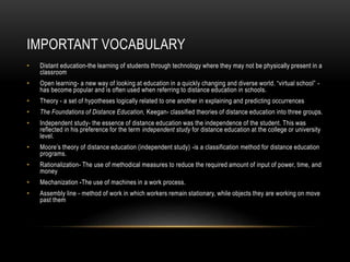 Foundation of Distance Education | PPT