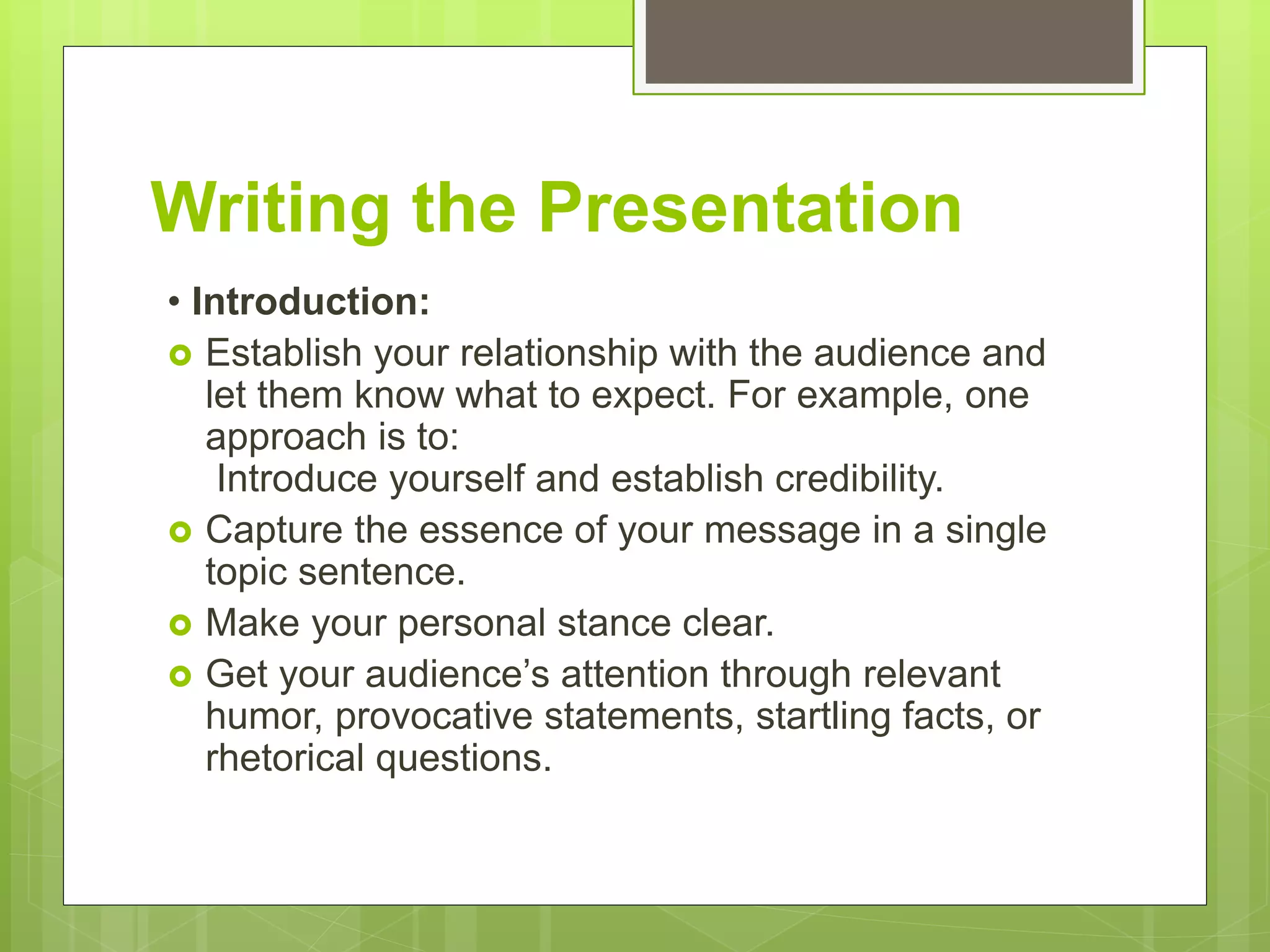 how to prepare a Presentation | PPTX