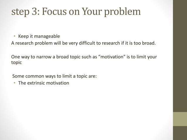 research problem AND its characteristics | PPTX | Education