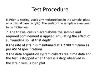 Unconsolidated Undrained Test | PPTX