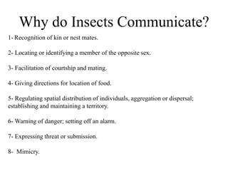 Communication In insects | PPTX