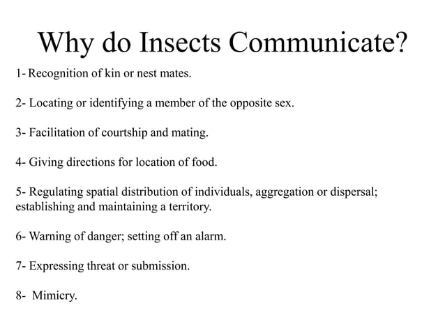 Communication In insects | PPTX