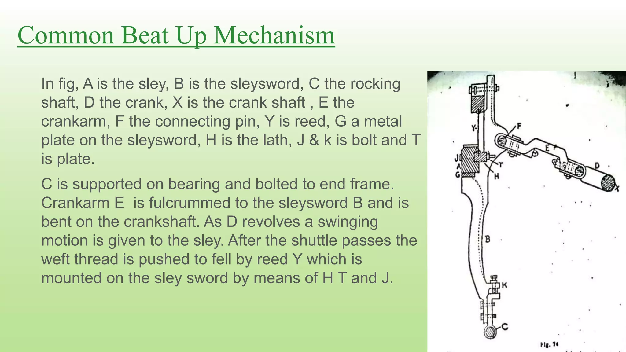 Beat-up Mechanism of Fabric | PPTX