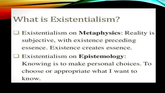 EXISTENTIALISM | PPTX