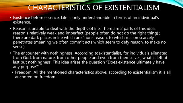 EXISTENTIALISM | PPTX