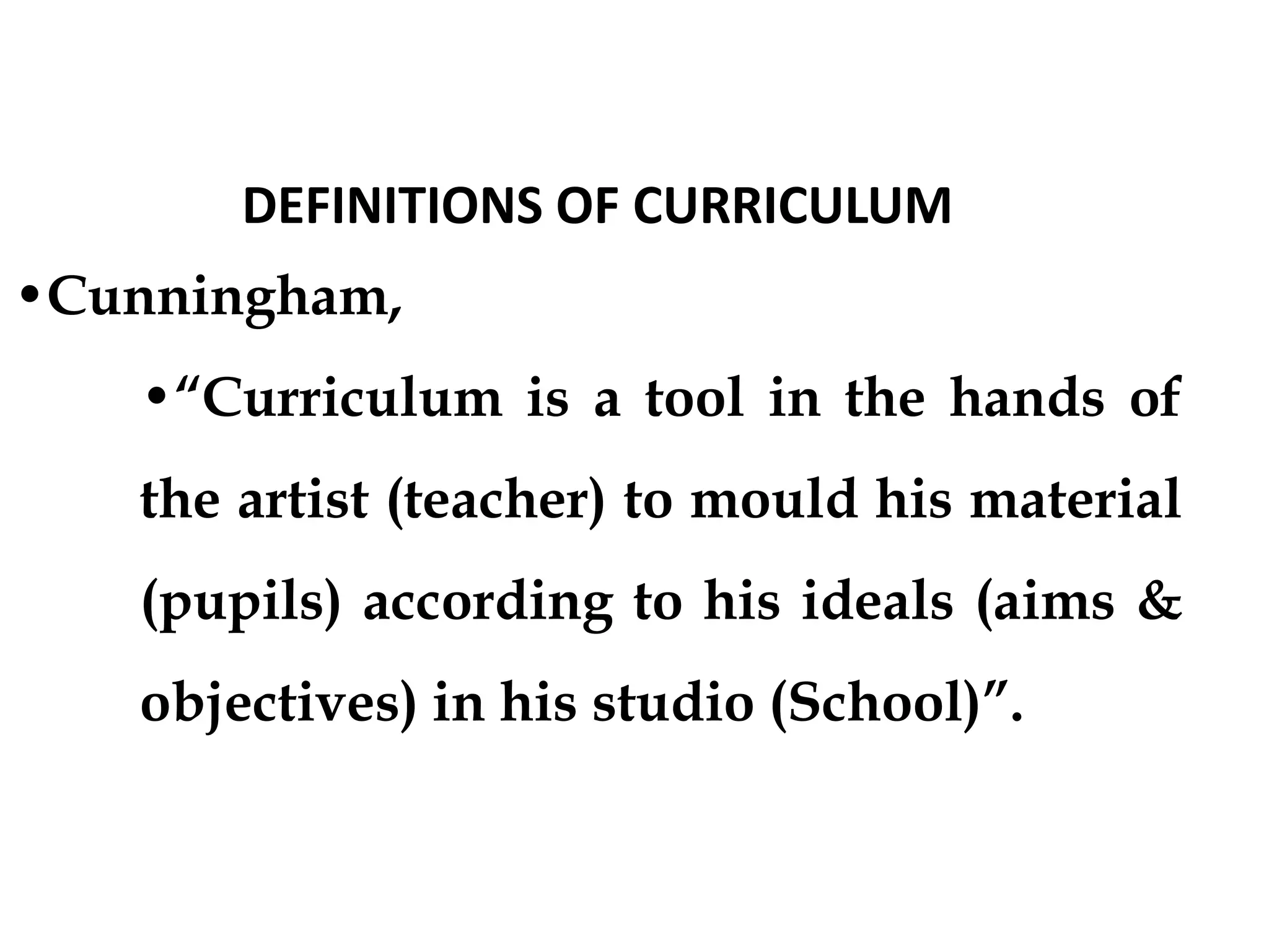 CURRICULUM MEANING | PPTX | Primary Education | Education