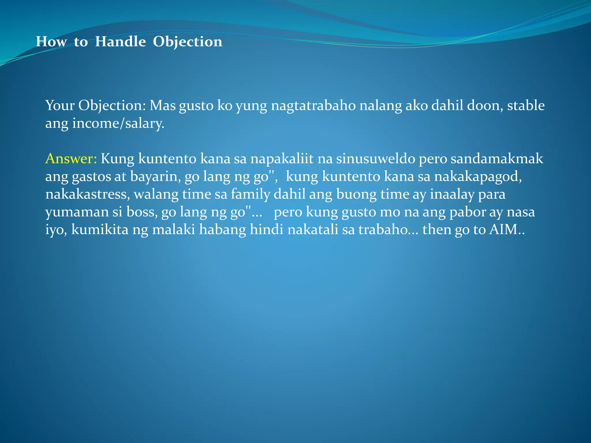 How to Handle Objection / Rejection | PPTX