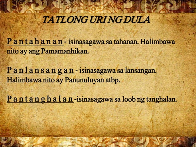 Mga Uri ng Dula | PPTX