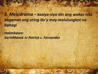 Mga Uri ng Dula | PPT