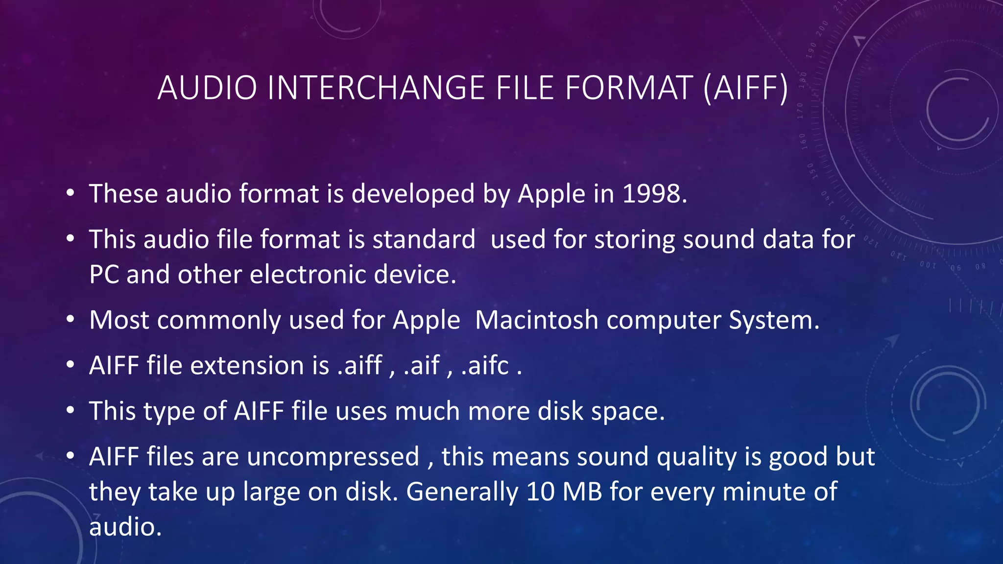 Audio file format in computer graphic | PPTX