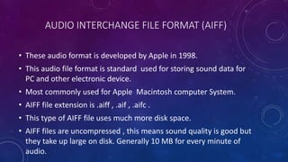 Audio file format in computer graphic | PPTX