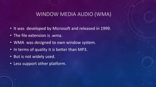 Audio file format in computer graphic | PPTX
