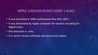 Audio file format in computer graphic | PPTX