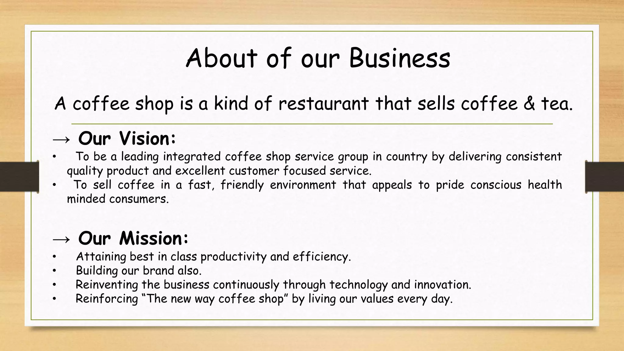 Business Plan (Coffee Shop) presentation | PPTX