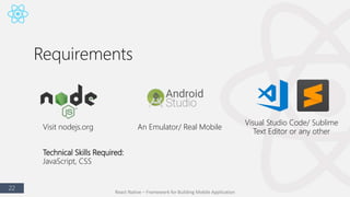 React Native - Framework For Mobile App (Seminar)
