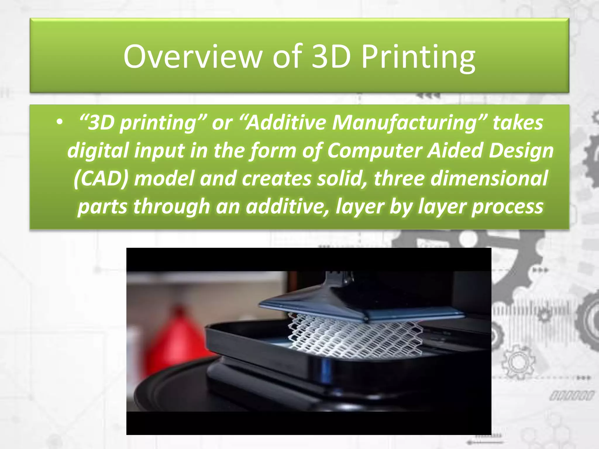 Presentation1.ppt 3 d printing | PPTX | 3-D Graphics | Computer ...