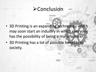 Presentation1.ppt 3 d printing | PPTX | 3-D Graphics | Computer ...
