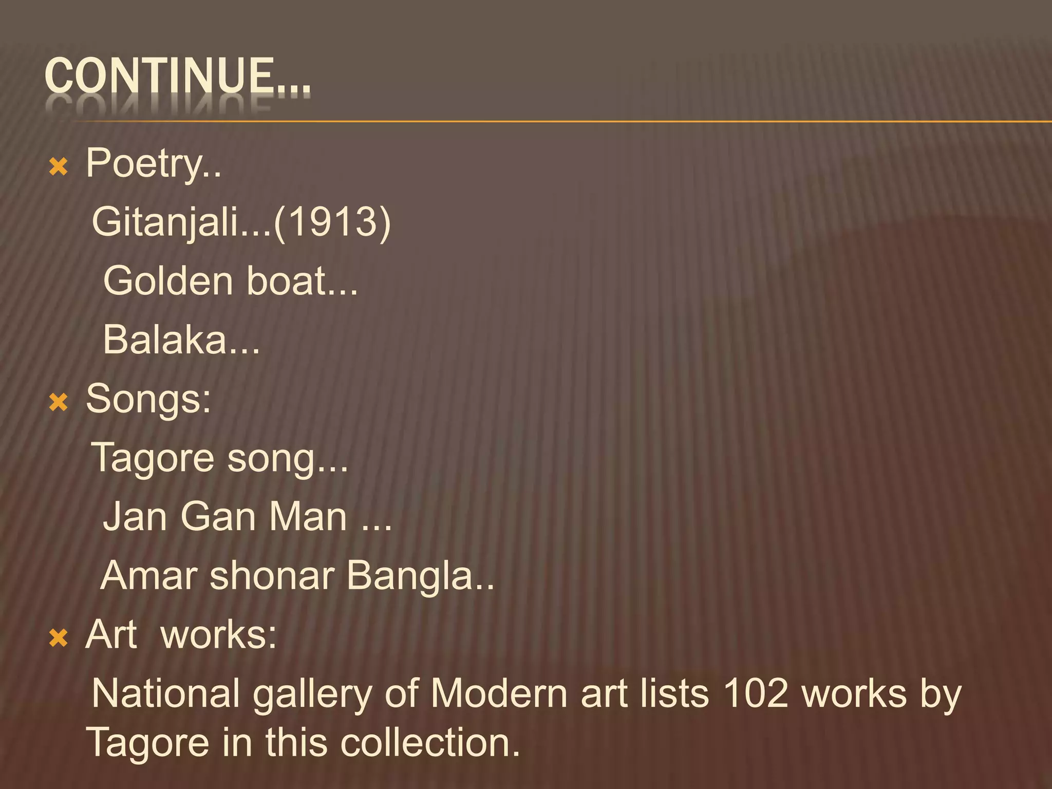 Rabindranath Tagore as a Writer | PPTX