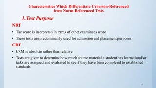 Criterion-referenced approach to language assessment prepared by Shaho ...