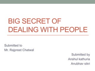 big secret of dealing with people | PPTX