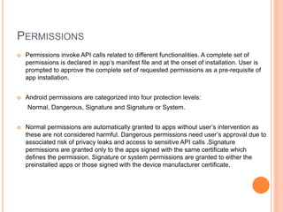 Pindroid - Android Malware Detection Tool | PPTX