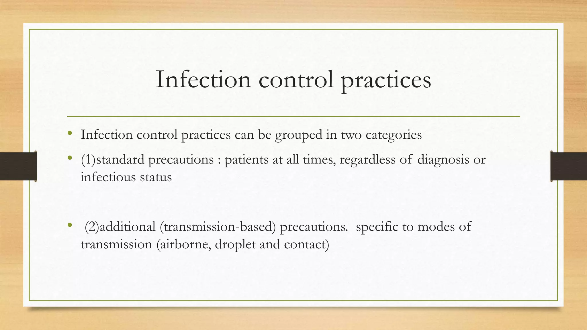 infection control in dentistry | PPTX