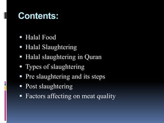 Halal Meat Slaughtering | PPTX