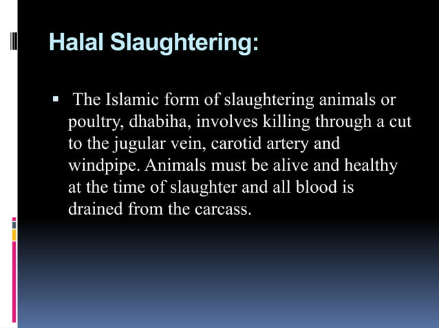 Halal Meat Slaughtering | PPTX | Islam | Religion & Spirituality
