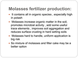Molasses and ethyl Alcohol production From Molasses | PPTX