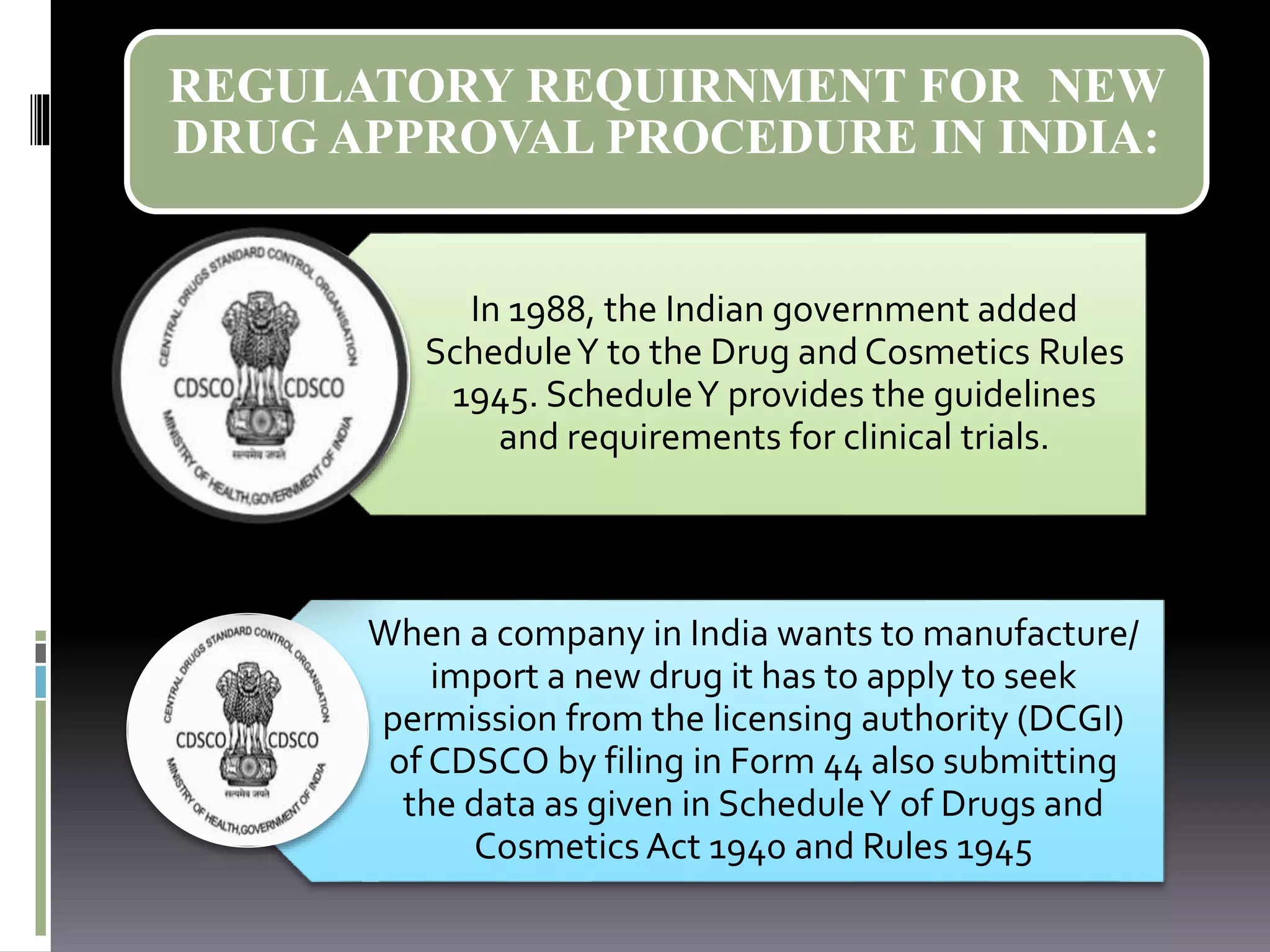 regulatory requirnment and approval procedure for drugs and cosmetics ...