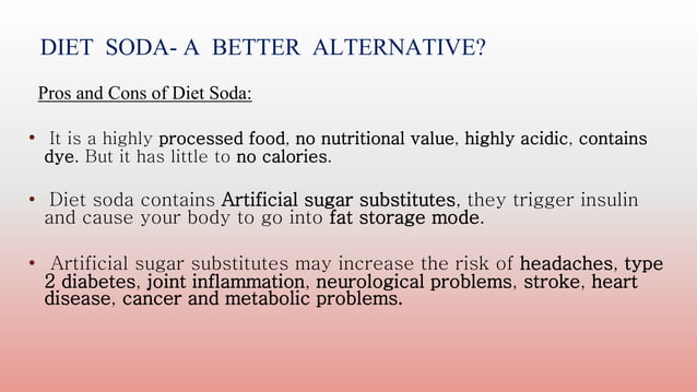 soft drinks disadvantages | PPTX | Endocrine and Metabolic Diseases | Diseases and Conditions