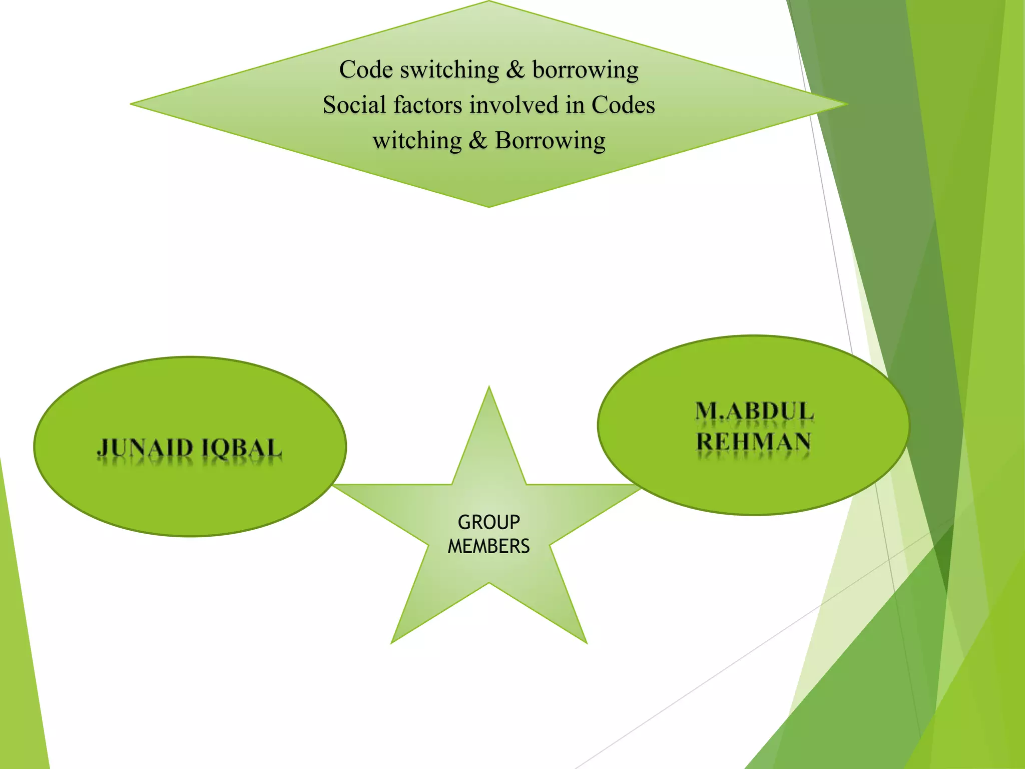 Code Switching & Codee Mixing | PPTX