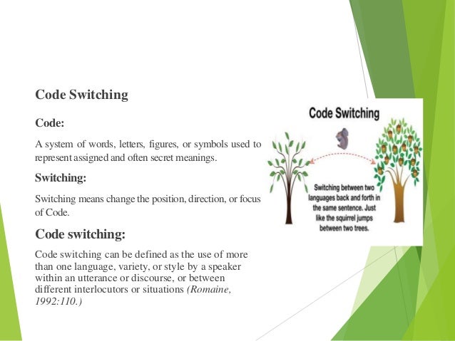Code Switching & Codee Mixing