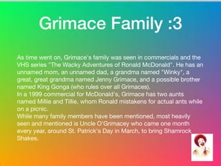 Grimace Presentation | PPT