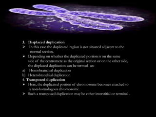 Chromosomal aberrations or mutations | PPTX