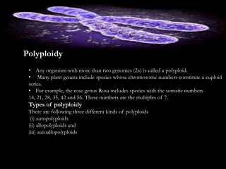Chromosomal aberrations or mutations | PPTX