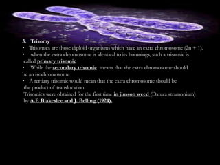 Chromosomal aberrations or mutations | PPTX