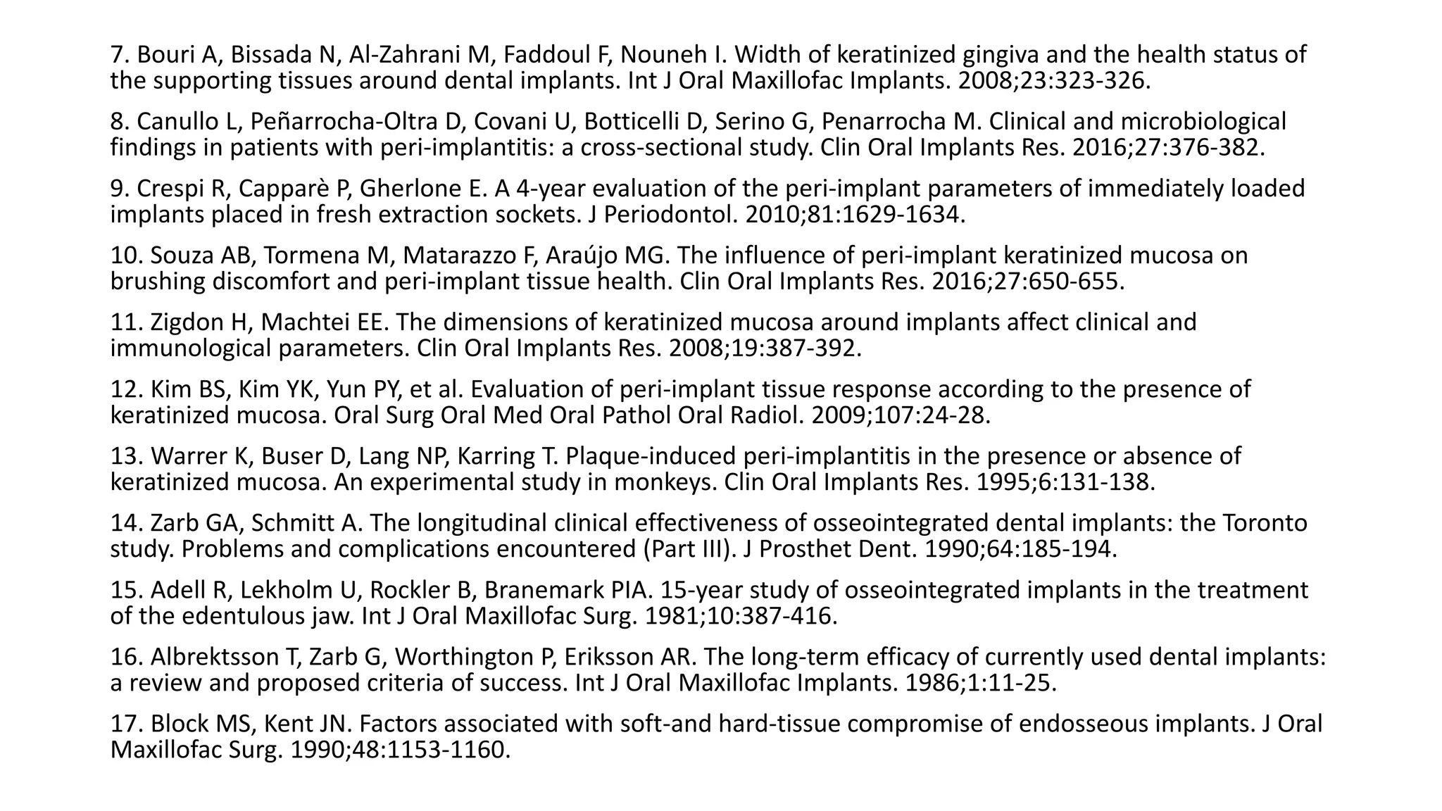 L-PRF for increasing the width of keratinized mucosa around implants: A ...
