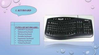 Input and Output devices | PPTX