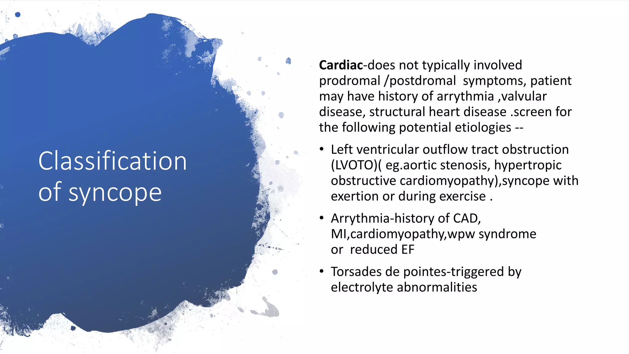 APPROACH TO SYNCOPE ,DIAGNOSIS AND MANAGEMENT | PPTX