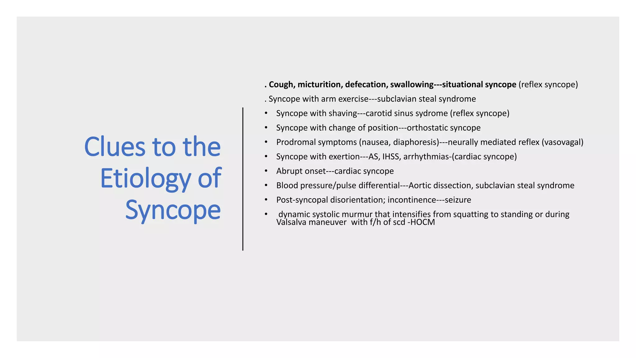 APPROACH TO SYNCOPE ,DIAGNOSIS AND MANAGEMENT | PPTX